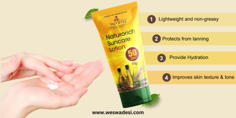 Aroma Naturorich Suncare Lotion – SPF 50 SunScreen 70g for UVA & UVB ...